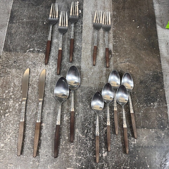 Interpur | Dining | Interpur Stainless Steel Japan Dark Faux Wood ...